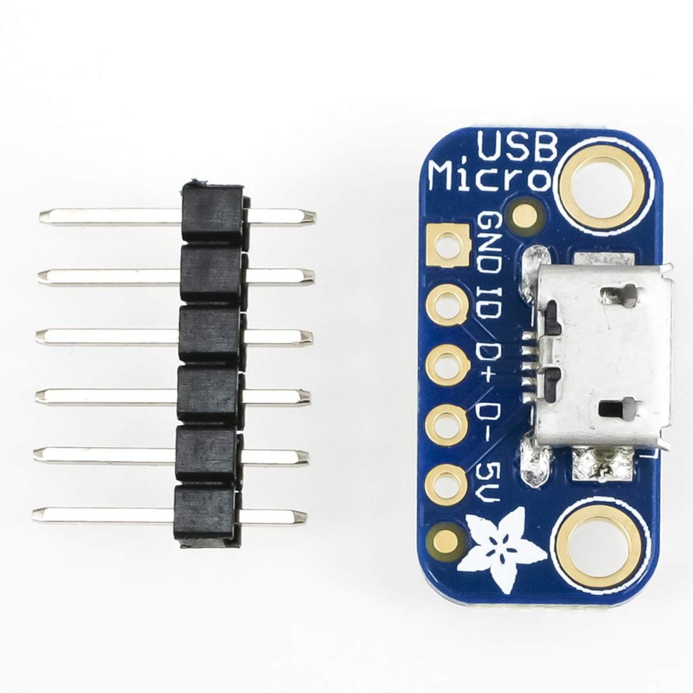 USB MICRO-B BREAKOUT BOARD ADAFRUIT 1833 - Adafruit - EL-SUPPLY